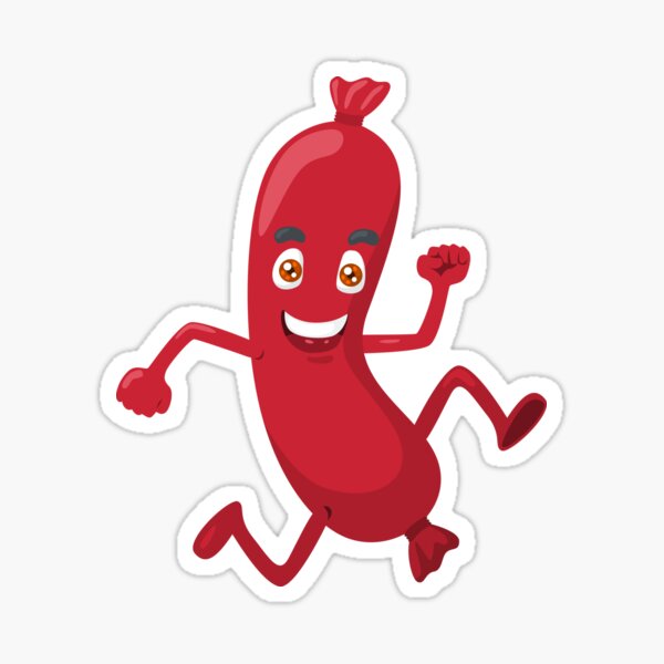 "A cute sausage" Sticker for Sale by stickersinworld | Redbubble