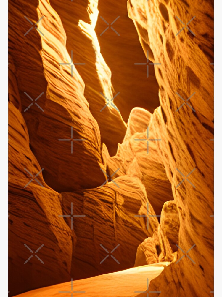 "A path to a sunlit cave among the rocks " Sticker for Sale by Art ...