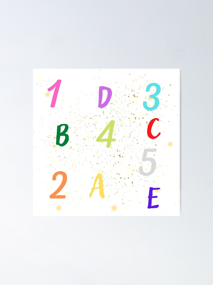 Póster «Aprende el alfabeto y los números» de BEAUTYOU | Redbubble