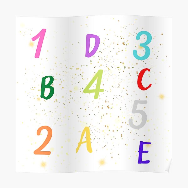 Póster «Aprende el alfabeto y los números» de BEAUTYOU | Redbubble