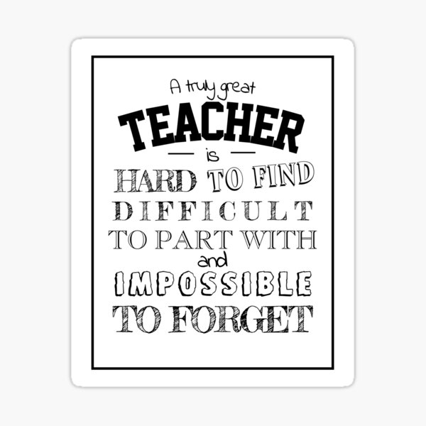 "Great teacher is hard to find quote saying Gift for teacher ...