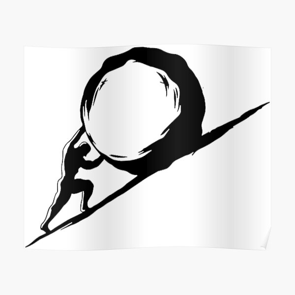 "sisyphus" Poster for Sale by carmineclichy | Redbubble