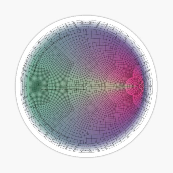 "SMITH CHART DESIGN COLORED" Sticker for Sale by SantralPunto | Redbubble