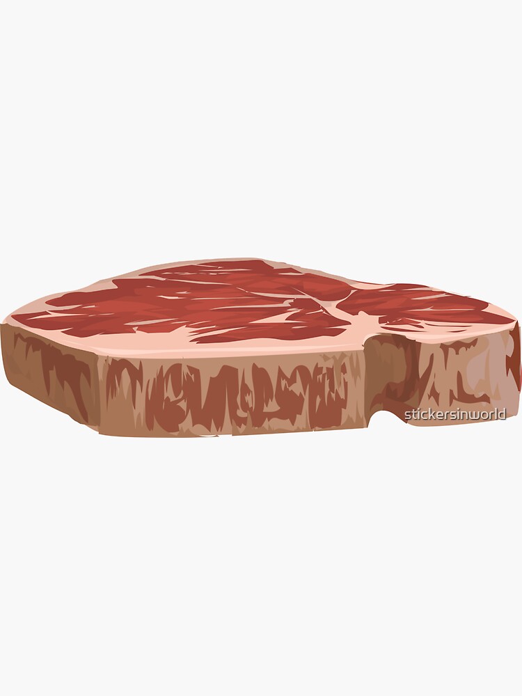 "steak" Sticker for Sale by stickersinworld | Redbubble