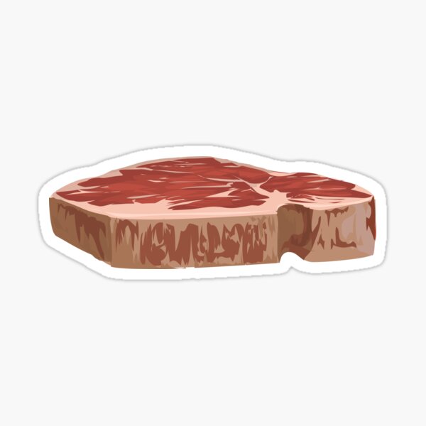 "steak" Sticker for Sale by stickersinworld | Redbubble