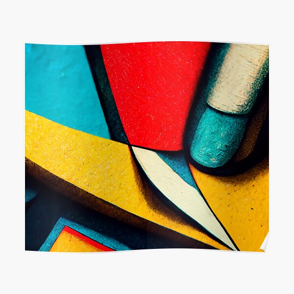 "Abstract,cubism digital art" Poster for Sale by ORSALSHOP | Redbubble