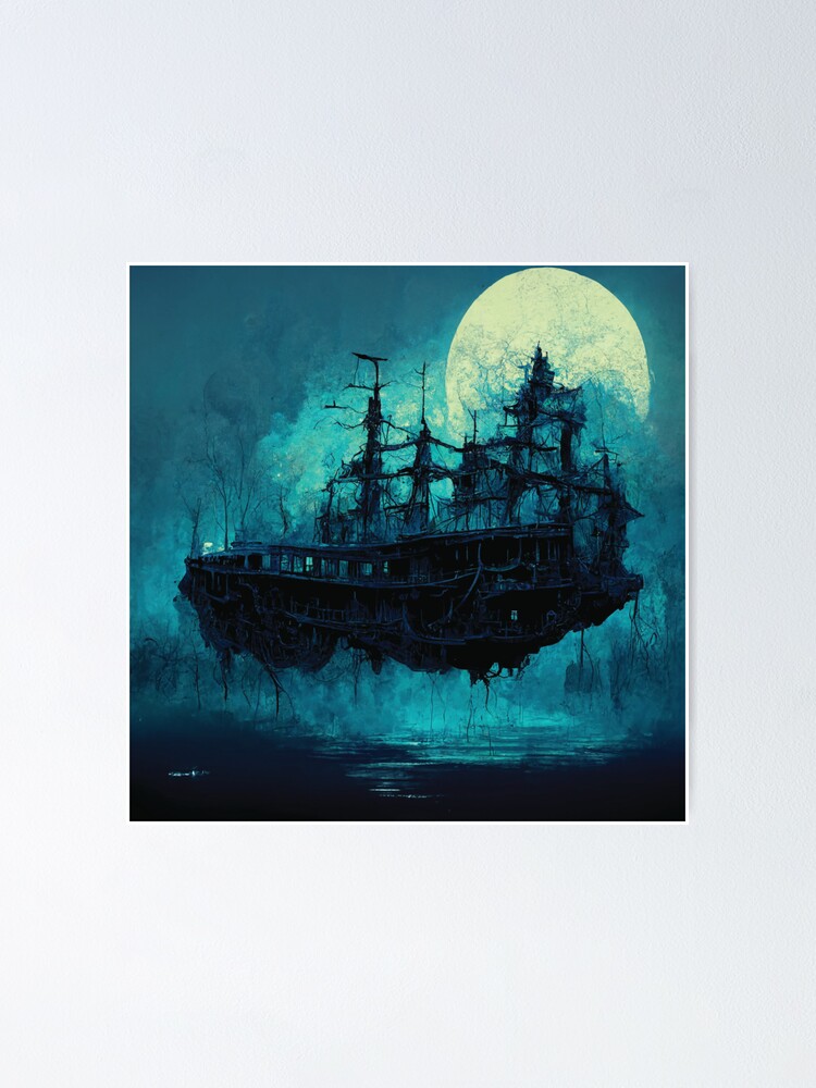 "The Abyssal Ghost Ship" Poster for Sale by HorribleMltvrs | Redbubble
