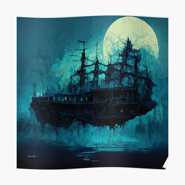"The Abyssal Ghost Ship" Poster for Sale by HorribleMltvrs | Redbubble
