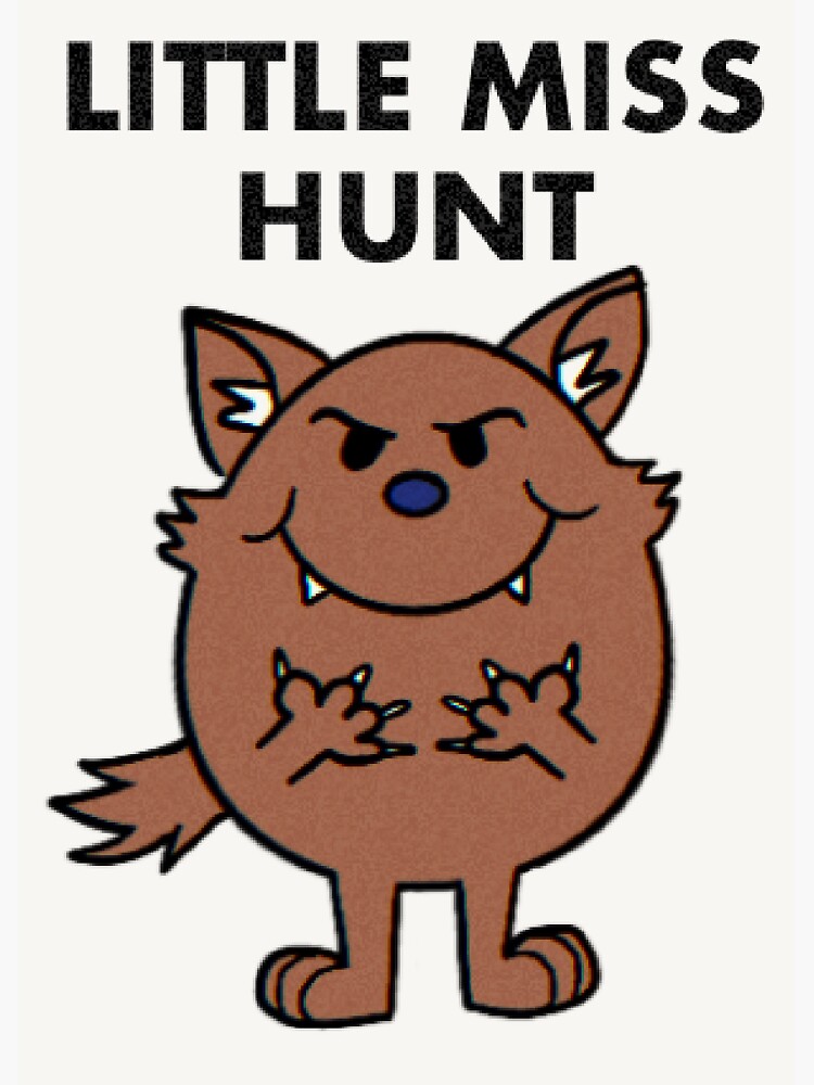 "Little Miss Hunt" Sticker for Sale by clairebearspark | Redbubble
