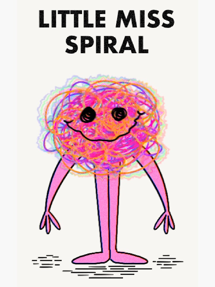 "Little Miss Spiral" Sticker for Sale by clairebearspark | Redbubble