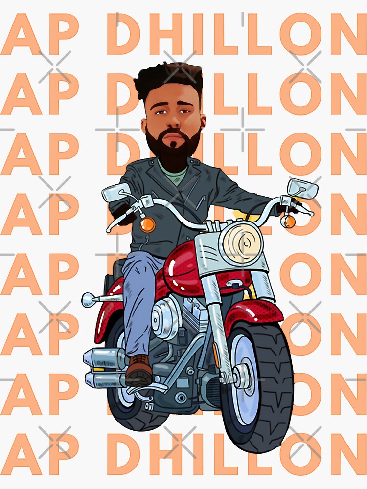"Retro Colour Ap Dhillon Music Biker Little Facts" Sticker for Sale by ...