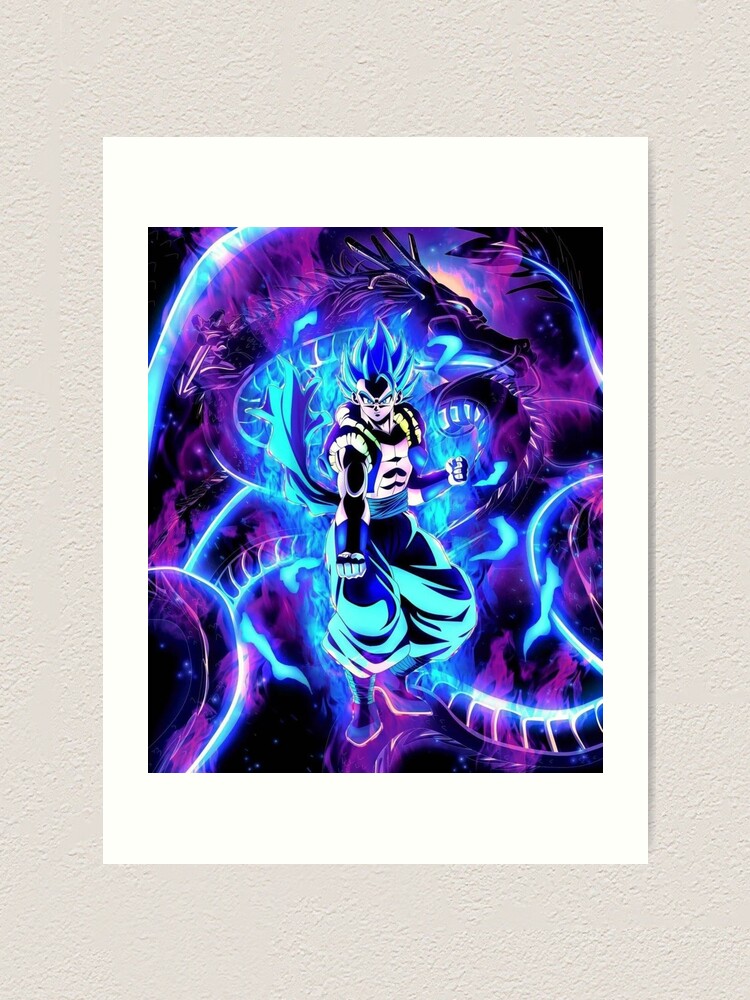 "Dragon Ball Super Goku and Vegeta Fusion Gogeta SSB" Art Print for ...