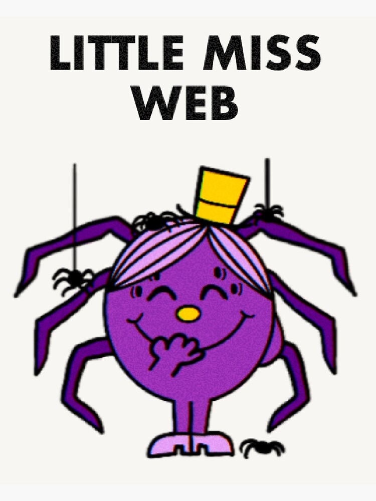 "Little Miss Web" Sticker for Sale by clairebearspark | Redbubble