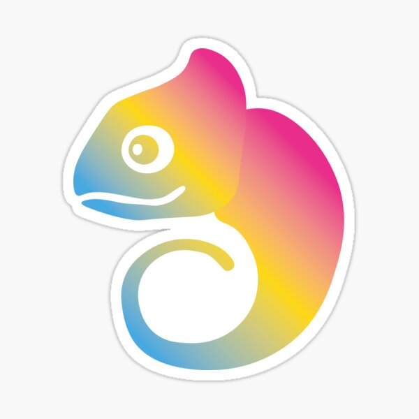 "Pride Chameleon (Pansexual)" Sticker for Sale by Kay-Marie-Art | Redbubble