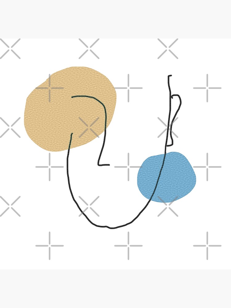 "Boho Texture Linear Girl Portrait Face Minimalism" Poster for Sale by ...