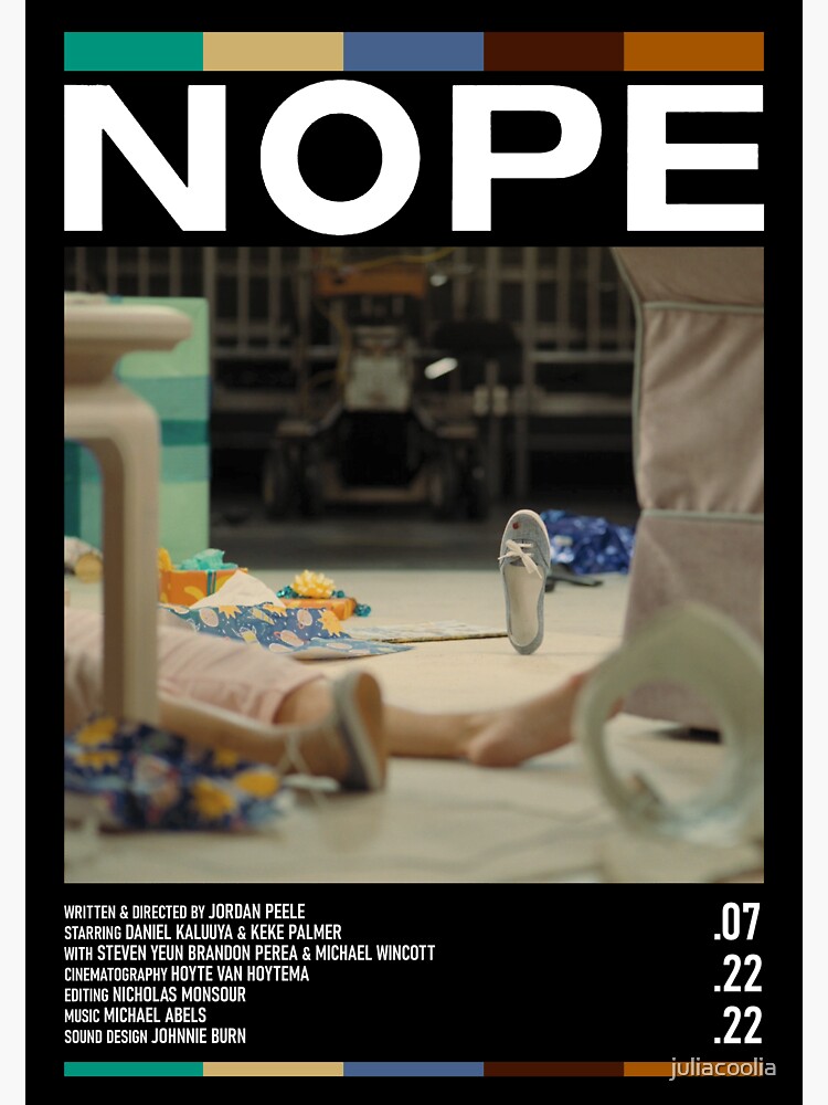 "Nope - "Bad Miracle" Fan Poster" Sticker for Sale by juliacoolia ...