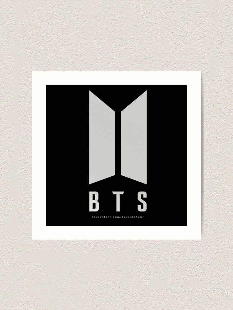 "BTS, band logo, korean, V, RM, Jin Kook, logo, band" Art Print for ...