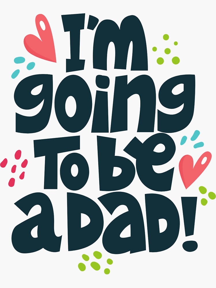 "White and Blue Illustrated Dad " Sticker for Sale by karimbadawy24 ...