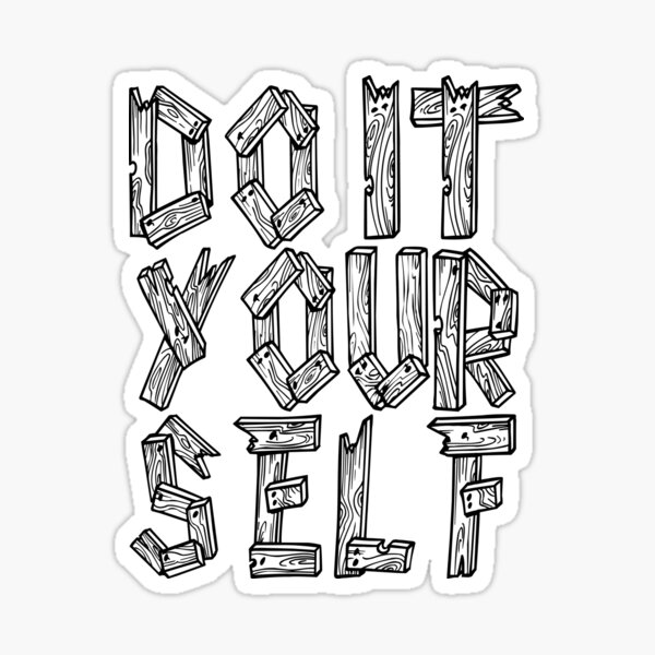 "DIY - do-it-yourself" Sticker for Sale by ocorvo | Redbubble