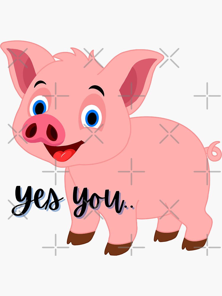 "Kawali Cute Pig Cartoon" Sticker for Sale by PerfectBlend | Redbubble