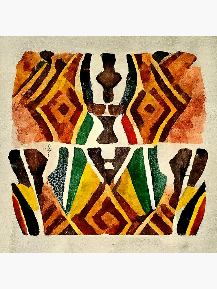 "Colorful African Print Watercolor" Sticker for Sale by DeepSymbolism ...