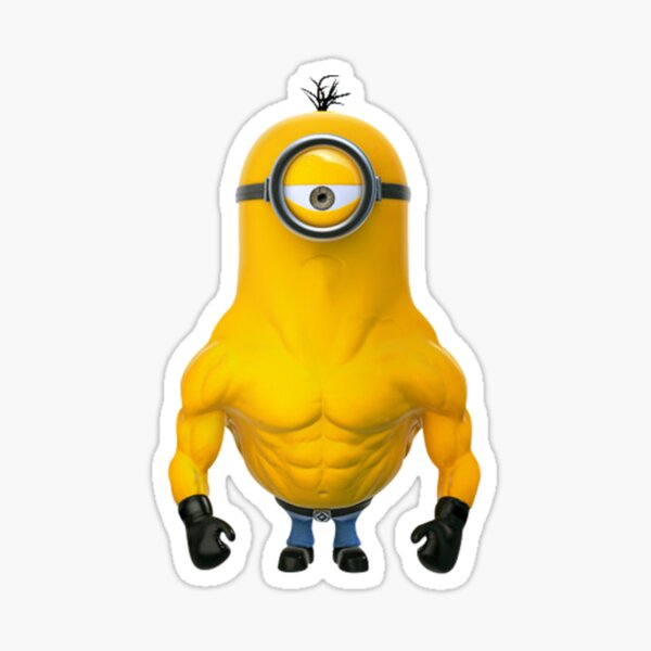 "Minions One In A Minion bodybuilding Sticker Design funny Minions One ...