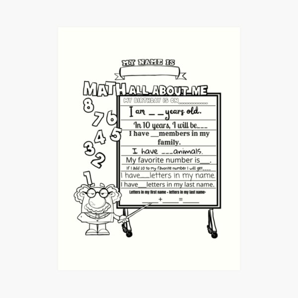 Lámina artística «MATEMÁTICAS Regreso a la escuela Todo sobre mí Póster ...