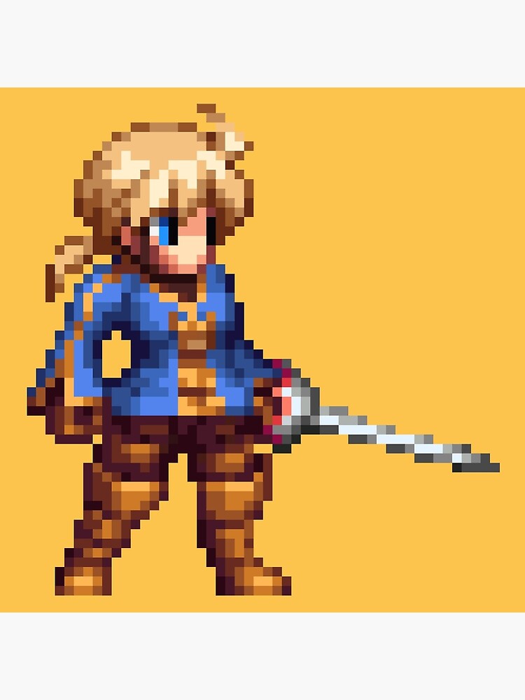 "Ramza Idle Final Fantasy Tactics Pixel Art" Art Print for Sale by ...