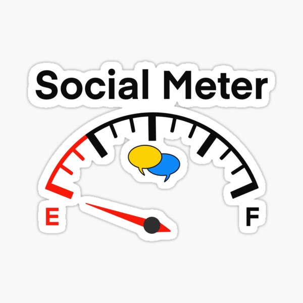 "Social meter on Empty " Sticker for Sale by DP7ADED-Art | Redbubble