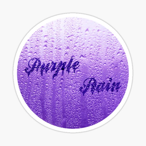 "purple rain " Sticker for Sale by Erinsarasa | Redbubble