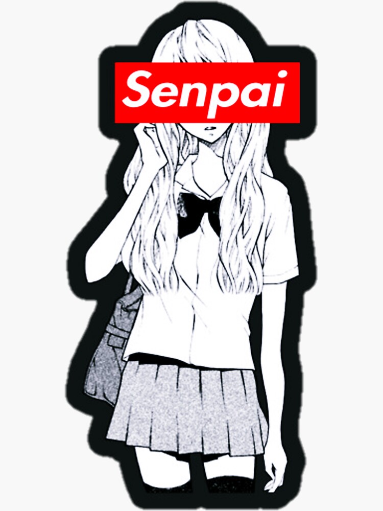 "Sempai" Sticker for Sale by Juanscorner | Redbubble