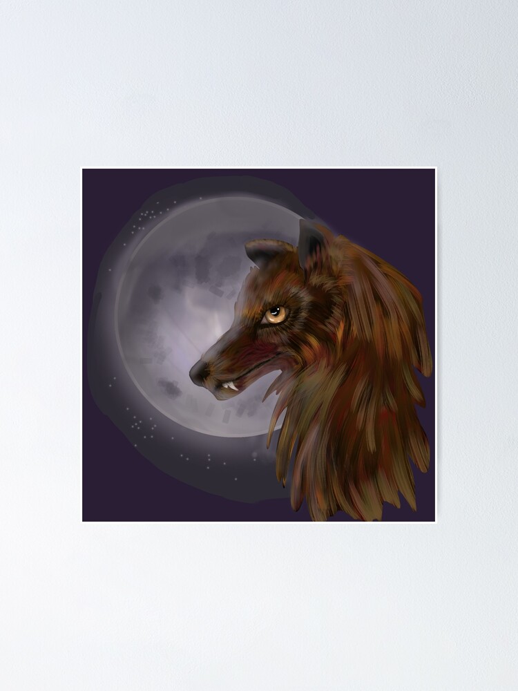 "Red Wolf Moon" Poster for Sale by JojoDolly | Redbubble