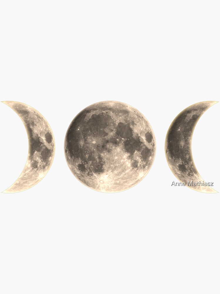 "Wicca, Triple Moon, Goddess, Symbol, Pentagram, Magic" Sticker for ...