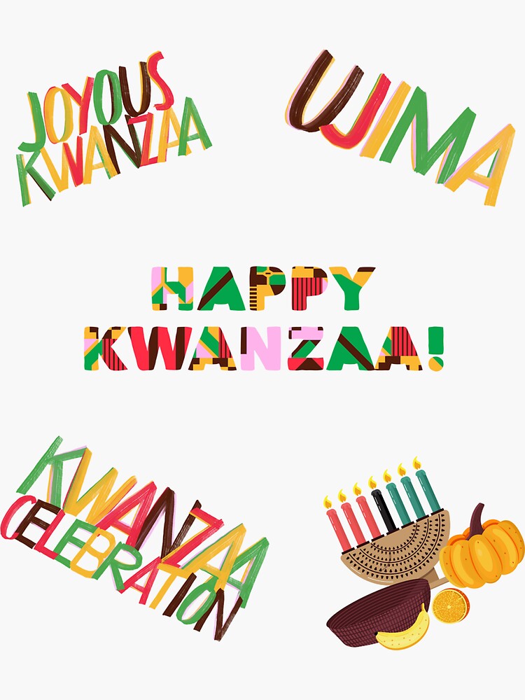 "Happy Kwanzaa Stickers, Kwanzaa Sticker Pack, Happy Kwanzaa ...