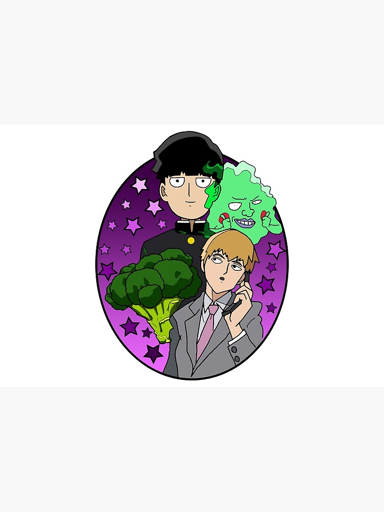 "Mob Psycho and Broccoli" Poster for Sale by Anna-Kat-Tattoo | Redbubble