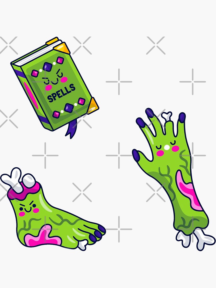 "zombie spells Green Halloween sticker pack | Halloween time " Sticker ...