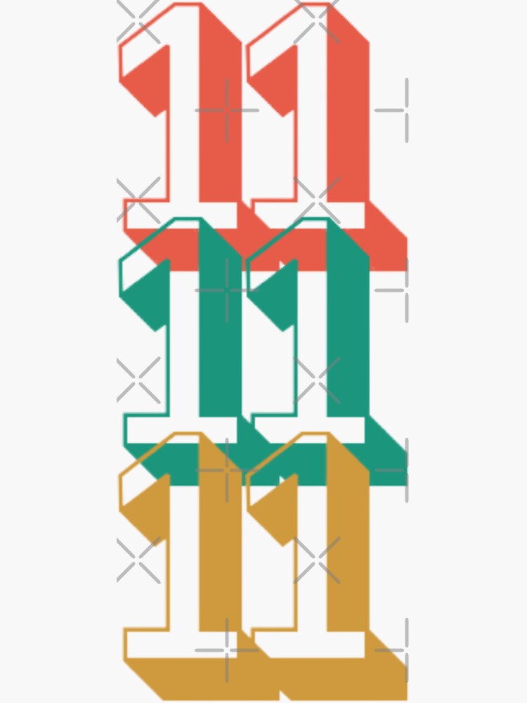 "Angel number |1111" Sticker for Sale by blackshion | Redbubble