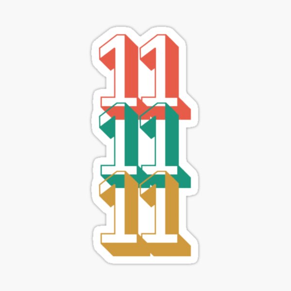 "Angel number |1111" Sticker for Sale by blackshion | Redbubble
