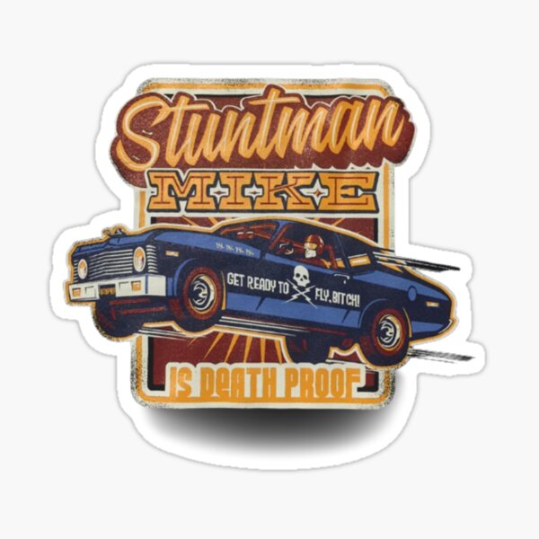 "Stuntman Mike" Sticker for Sale by cbronze | Redbubble