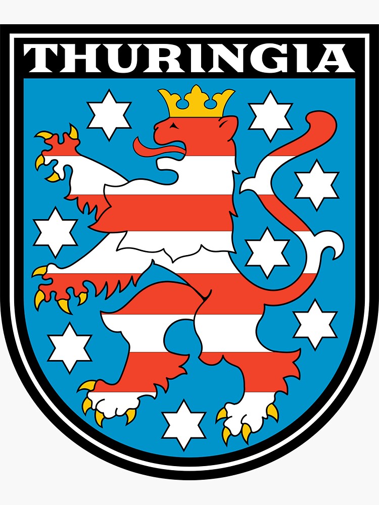 "Thuringia Coat of Arms - Germany Badge" Sticker for Sale by ...