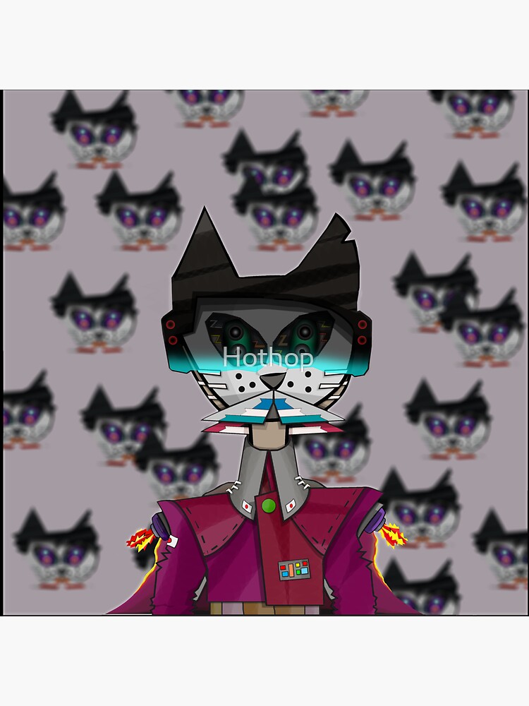 "Kitty kat space commander" Sticker for Sale by Hothop | Redbubble