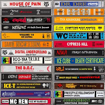 "Classic 90s West Coast Hip-Hop tapes painting - 1323" Poster for Sale ...