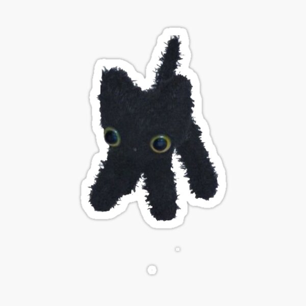 "scraggly cat " Sticker for Sale by choochuu | Redbubble