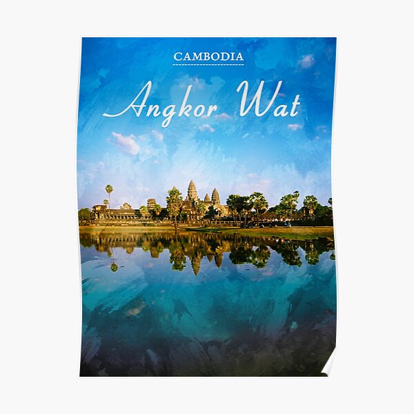 "Angkor Wat Cambodia Travel" Poster for Sale by PostersStickers | Redbubble