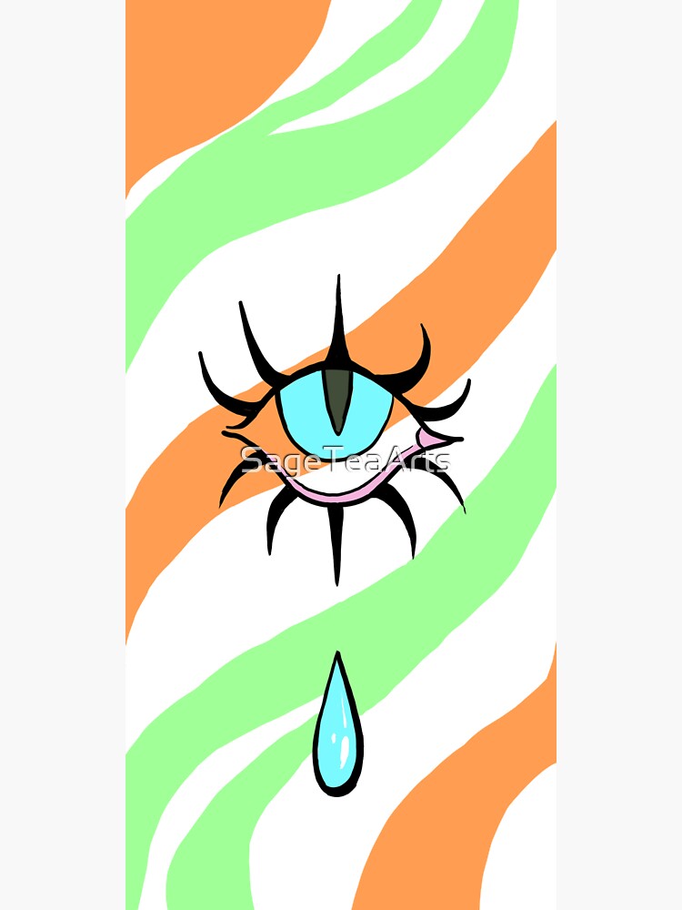 "Teardrop Eye" Sticker for Sale by SageTeaArts | Redbubble