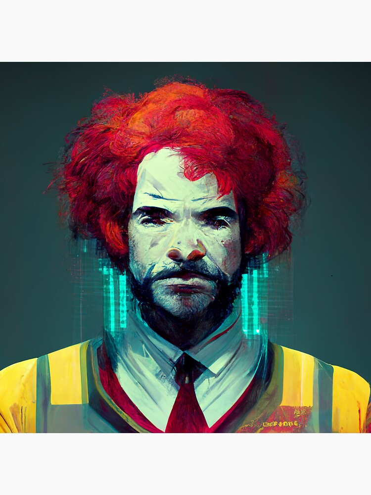 "Cyberpunk Ronald McDonald" Sticker for Sale by bhillegas3 | Redbubble
