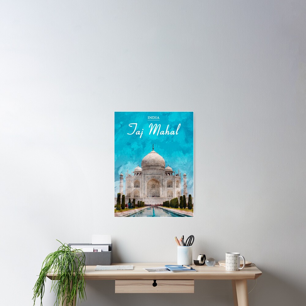 "Taj Mahal India Travel" Poster for Sale by PostersStickers | Redbubble