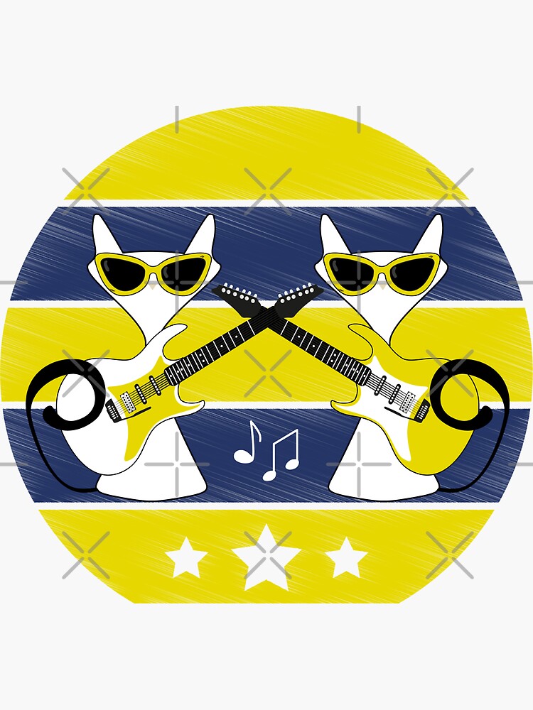 "Brothers cats band play rock and roll" Sticker for Sale by adbeel ...