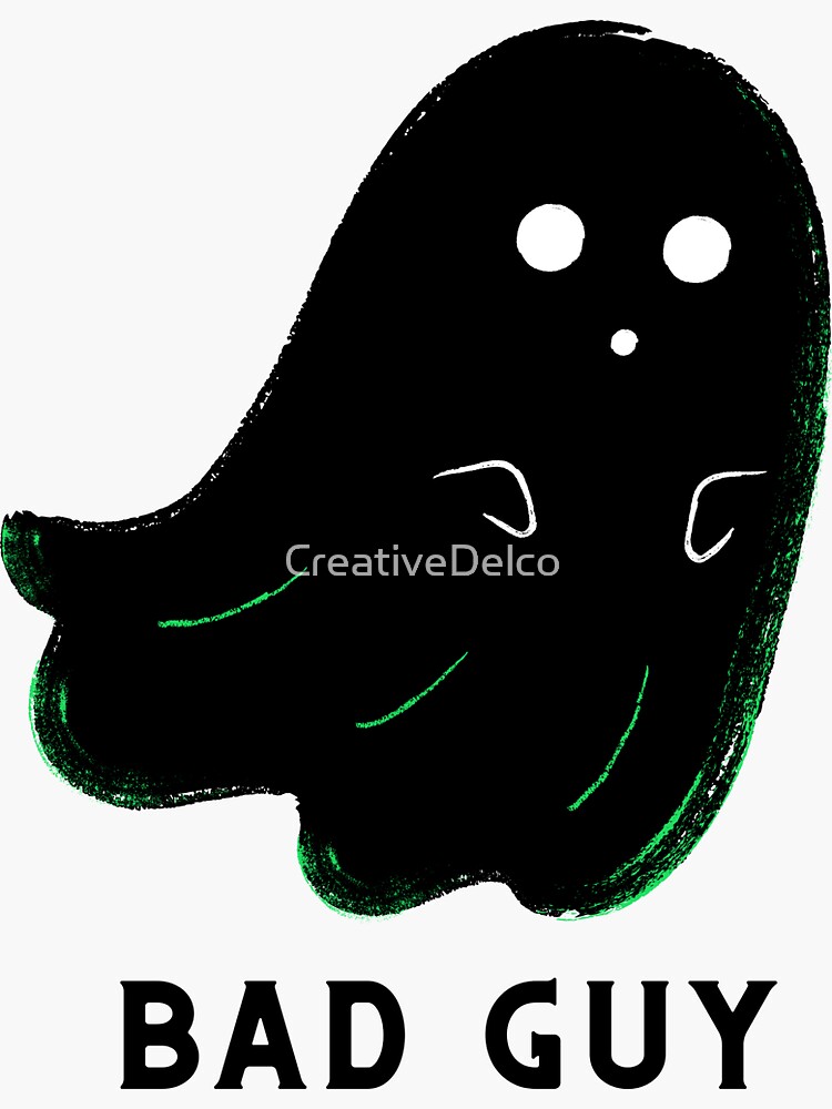 "bad guy ghost" Sticker for Sale by CreativeDelco | Redbubble