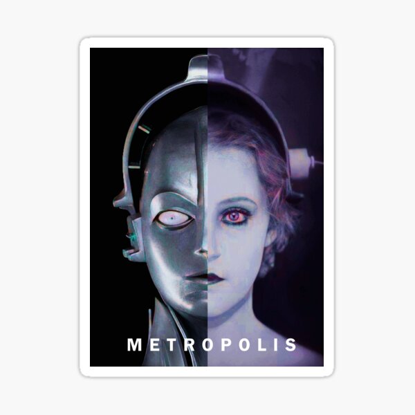 "Maria the Robot METROPOLIS Fritz Lang 1927 Classic Poster Art" Sticker ...